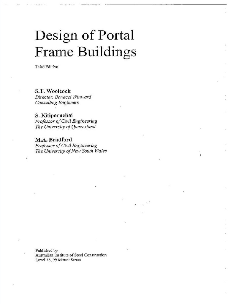 Design of Portal Frame Buildings | PDF