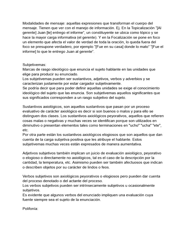 Modalidades de Mensa | PDF