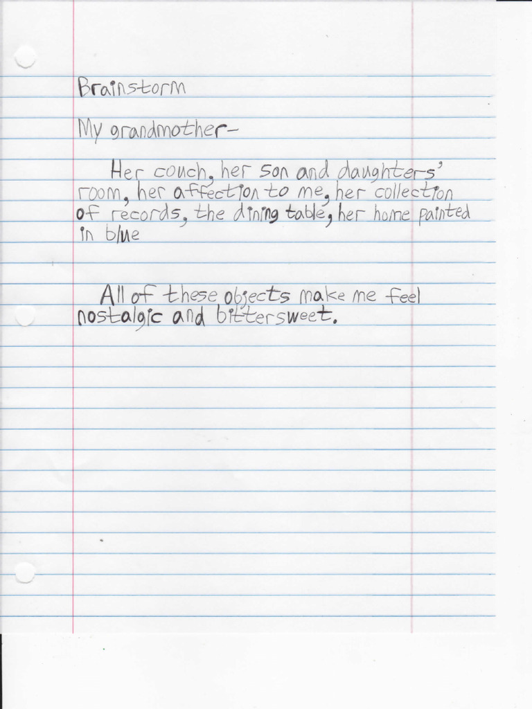 Poem Brainstorm Notes | PDF