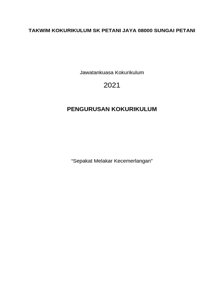PERANCANGAN__KOKURIKULUM_2021 | PDF