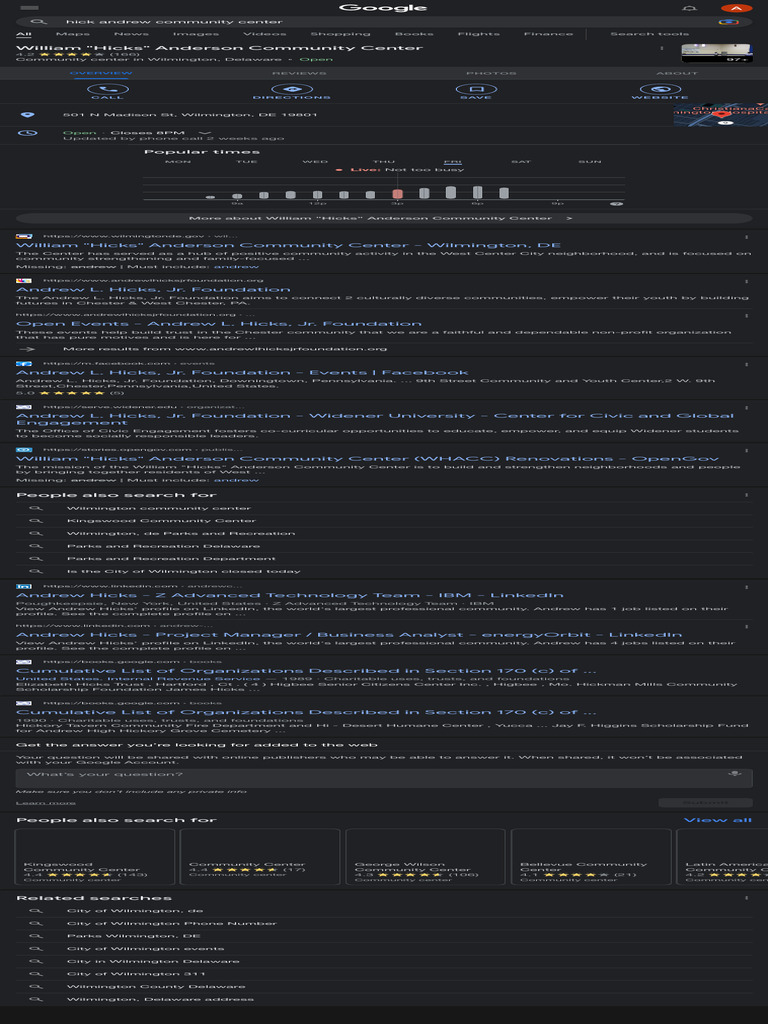 Hick Andrew Community Center - Google Search | PDF