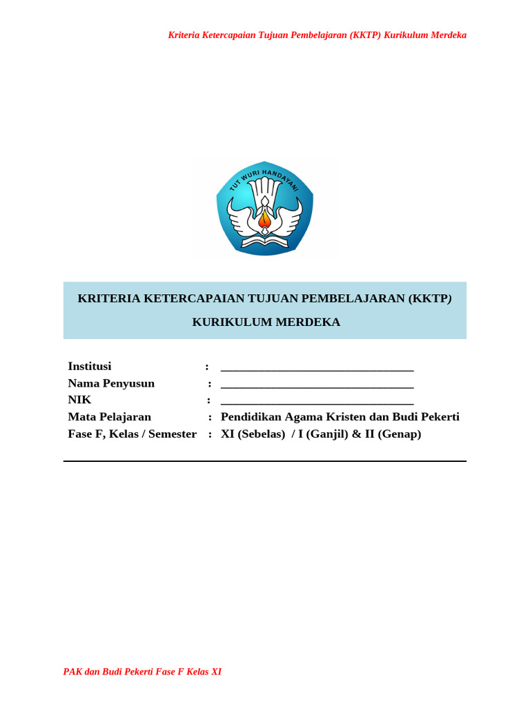 KKTP Kurikulum Merdeka | PDF