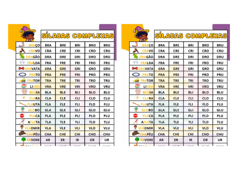 Silabário Complexo | PDF