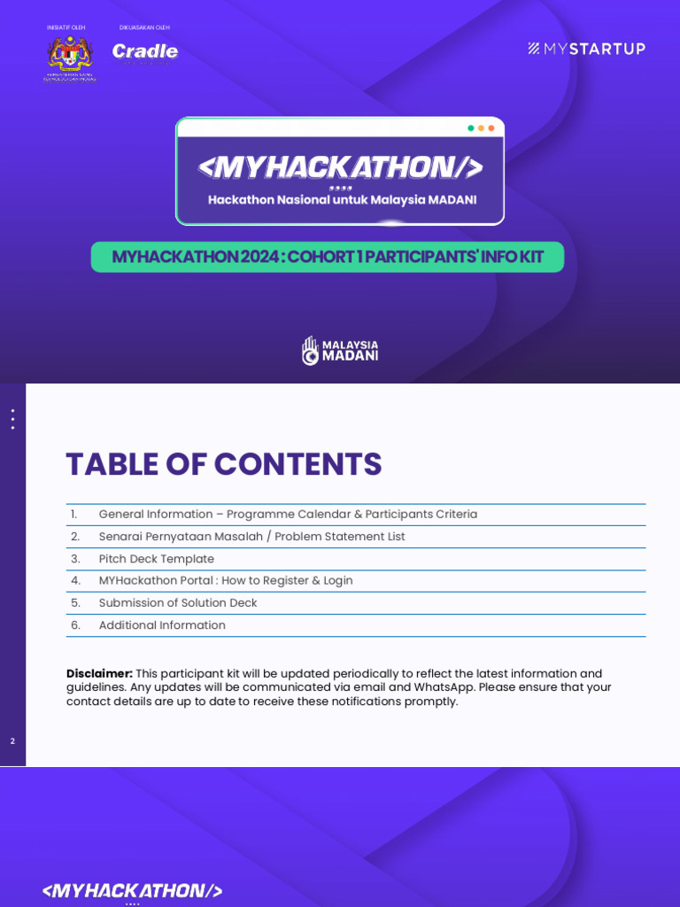 MYHackathon 2024 Participant Kit (Cohort 1) | PDF | Malaysia