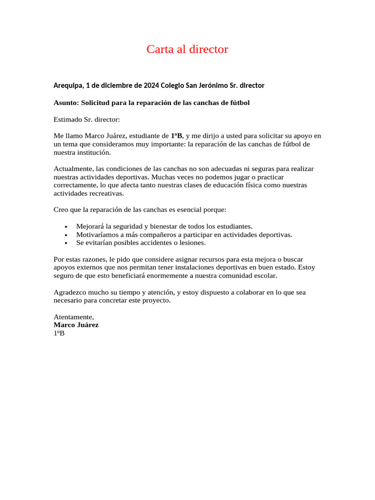 Solicitud de reparación de canchas | PDF