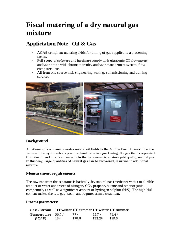 Fiscal Metering of A Dry Natural Gas Mixture | PDF | Flow Measurement ...