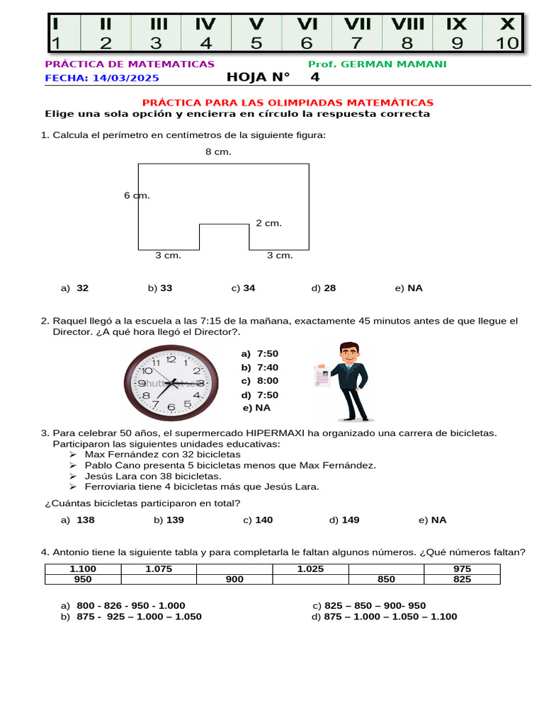 Practica Matematicas | PDF