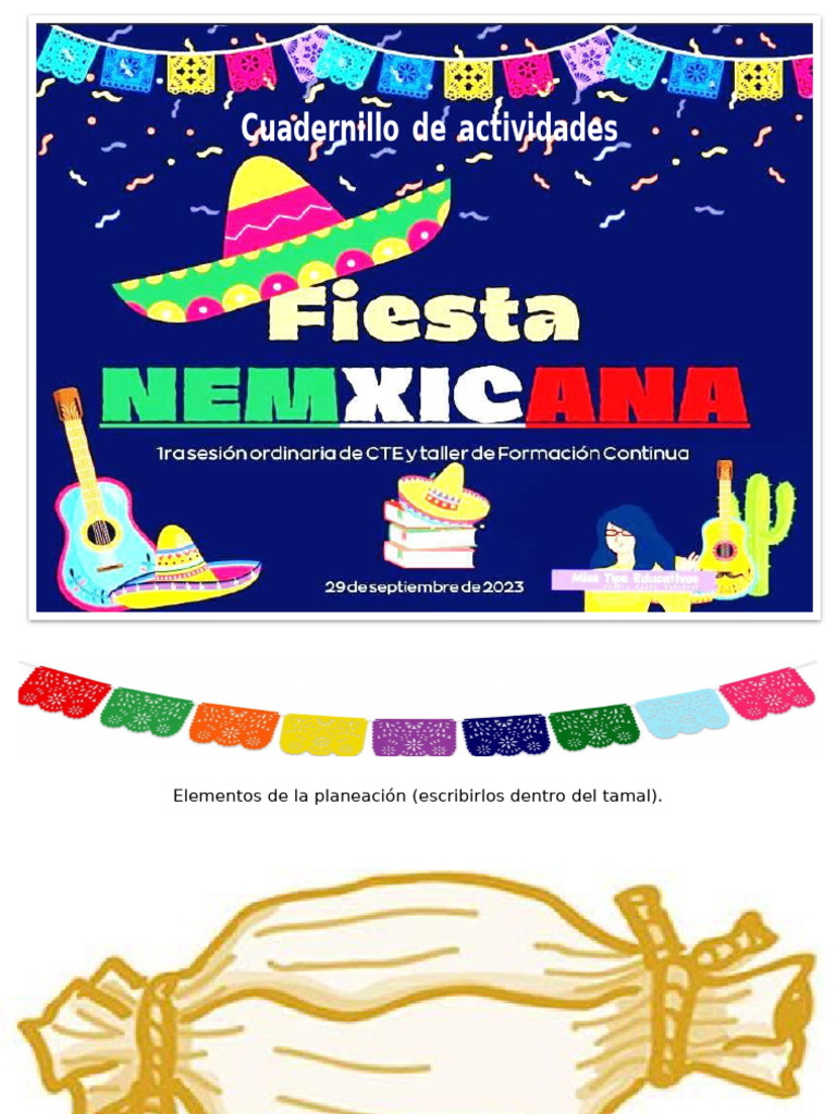 Cuadernillo de Actividades Fiesta Mexicana | PDF