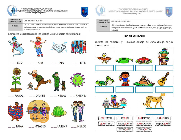 Guía 16 Ge-Gi-Gue-Gui | PDF