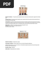 Speeds Test Supraspinatus Test Whipple Test Yergasons Test | PDF ...