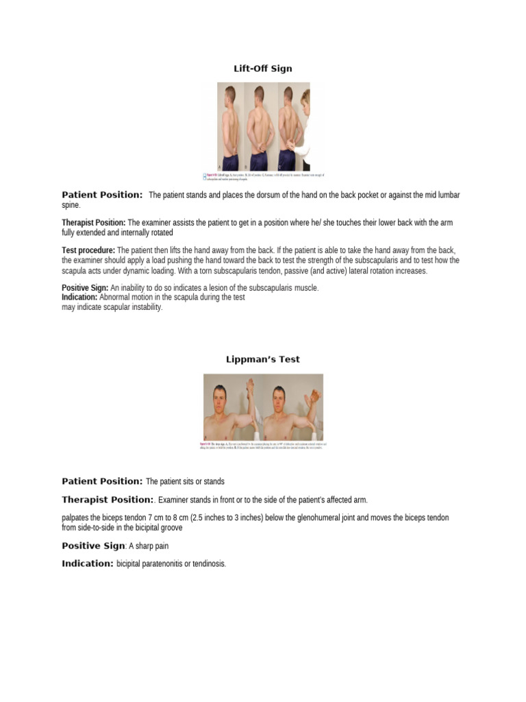 Lift Off SignLippmans TestLuddingtons Test | PDF