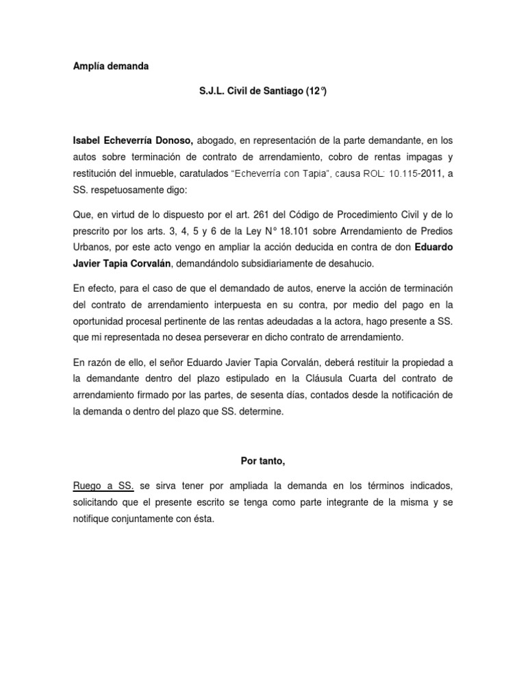 Amplia Demanda | PDF | Derecho
