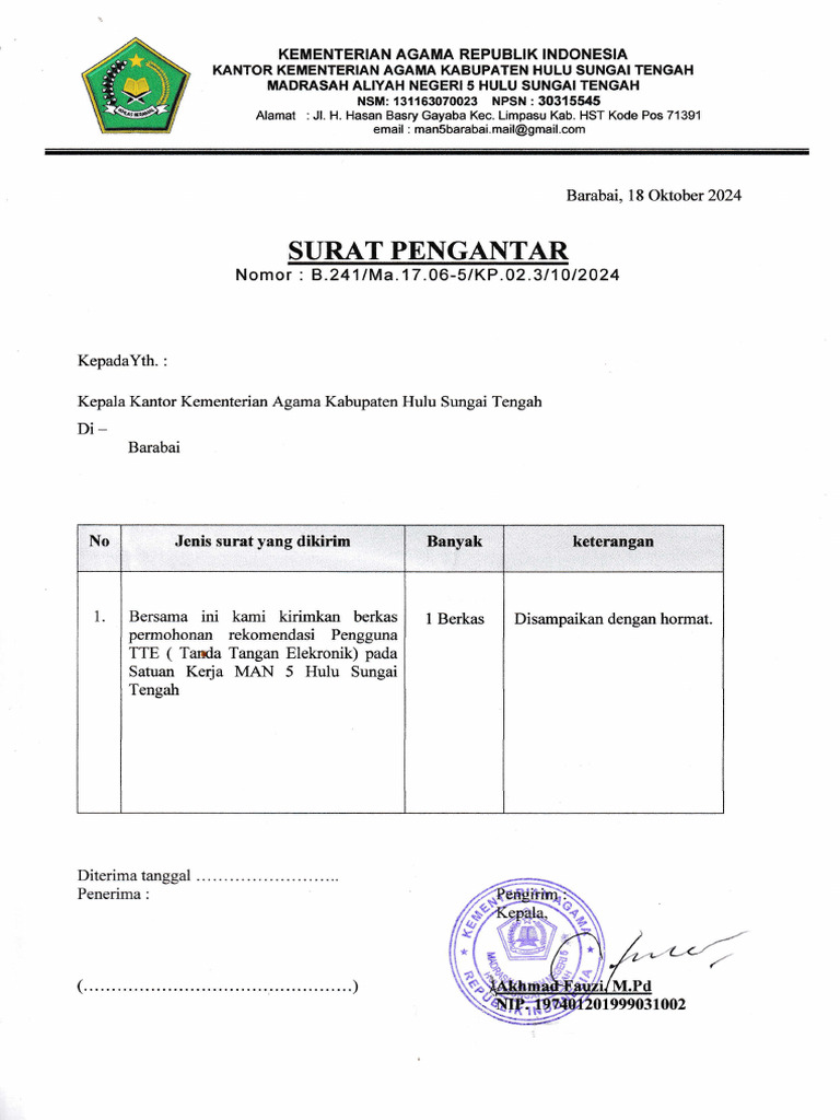 Contoh Usul Tte | PDF