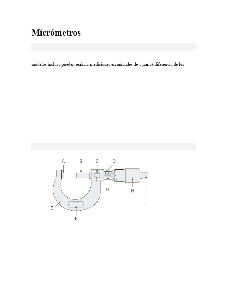 Micrómetros | PDF | Medición