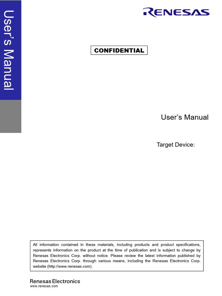 Rh850 U2ae User Manual | PDF | Microcontroller | Device Driver