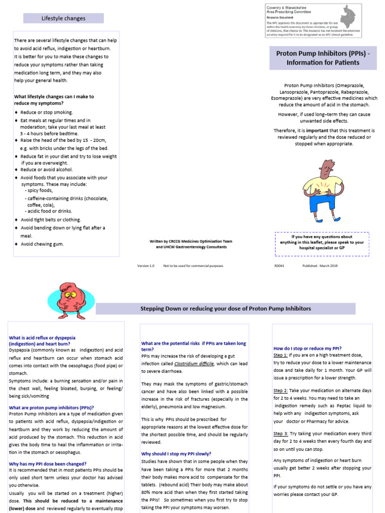 RD041-PPI Step Down Patient Leaflet | PDF | Indigestion ...