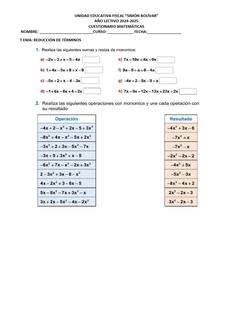 Actividad Matematicas 10 Feb | PDF