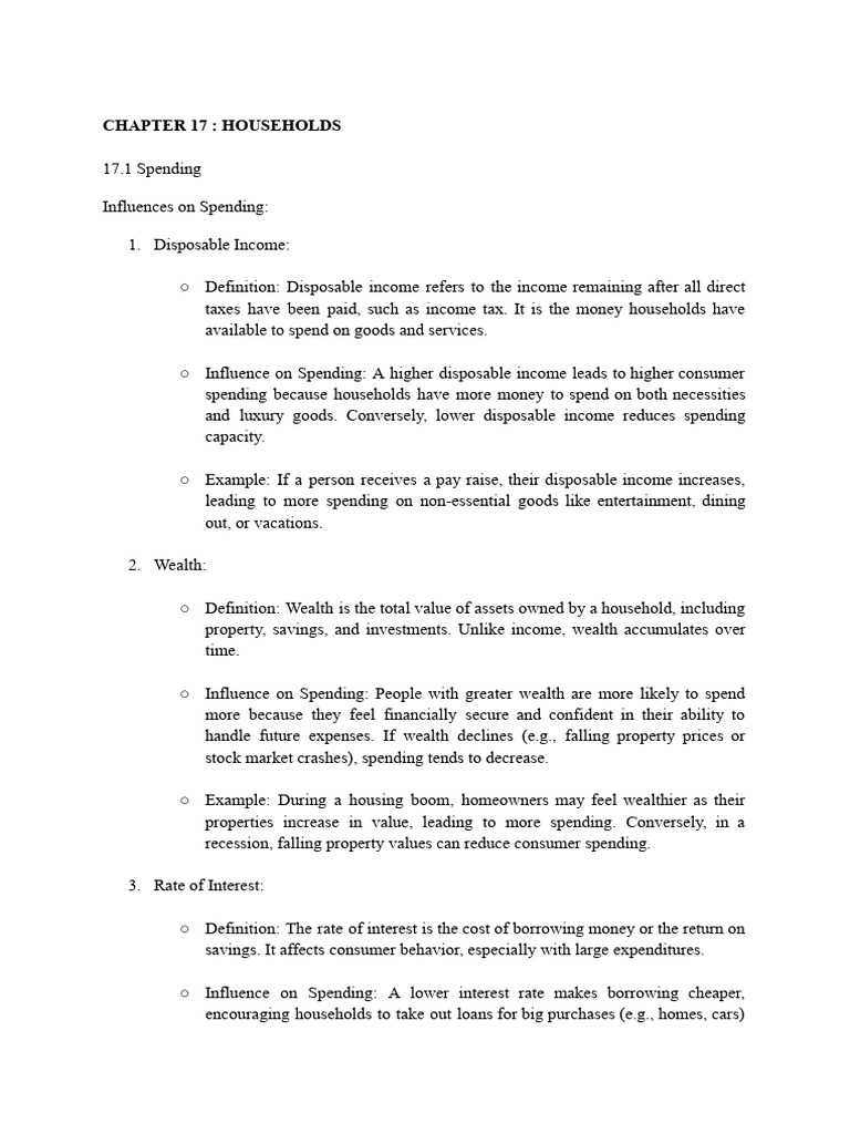 Y10 Chapter 17 - HOUSEHOLDS | PDF | Cost Of Living | Consumption ...