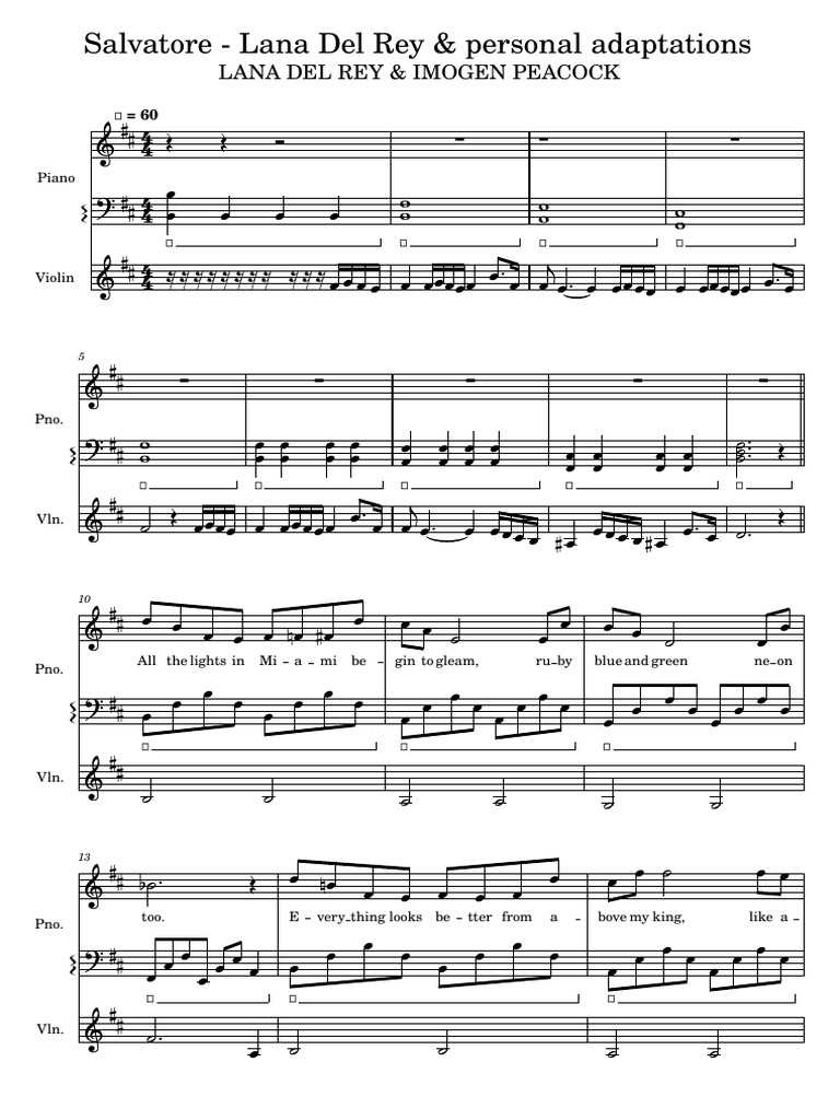 Salvatore Lana Del Rey and My Add Ons | PDF