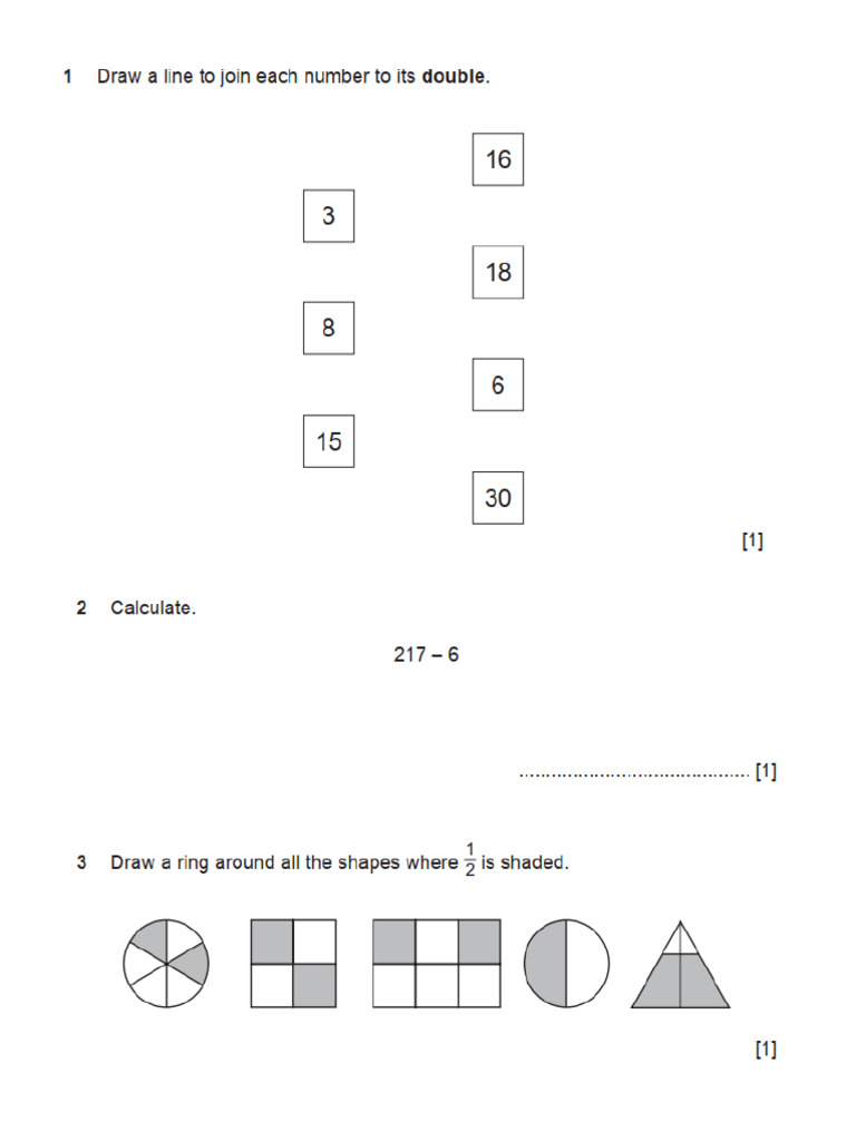 Maths Grade 3 - Checkpoint | PDF