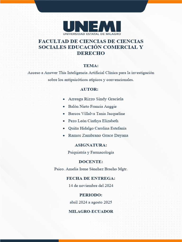 Tarea U | PDF | Antipsicótico | Esquizofrenia