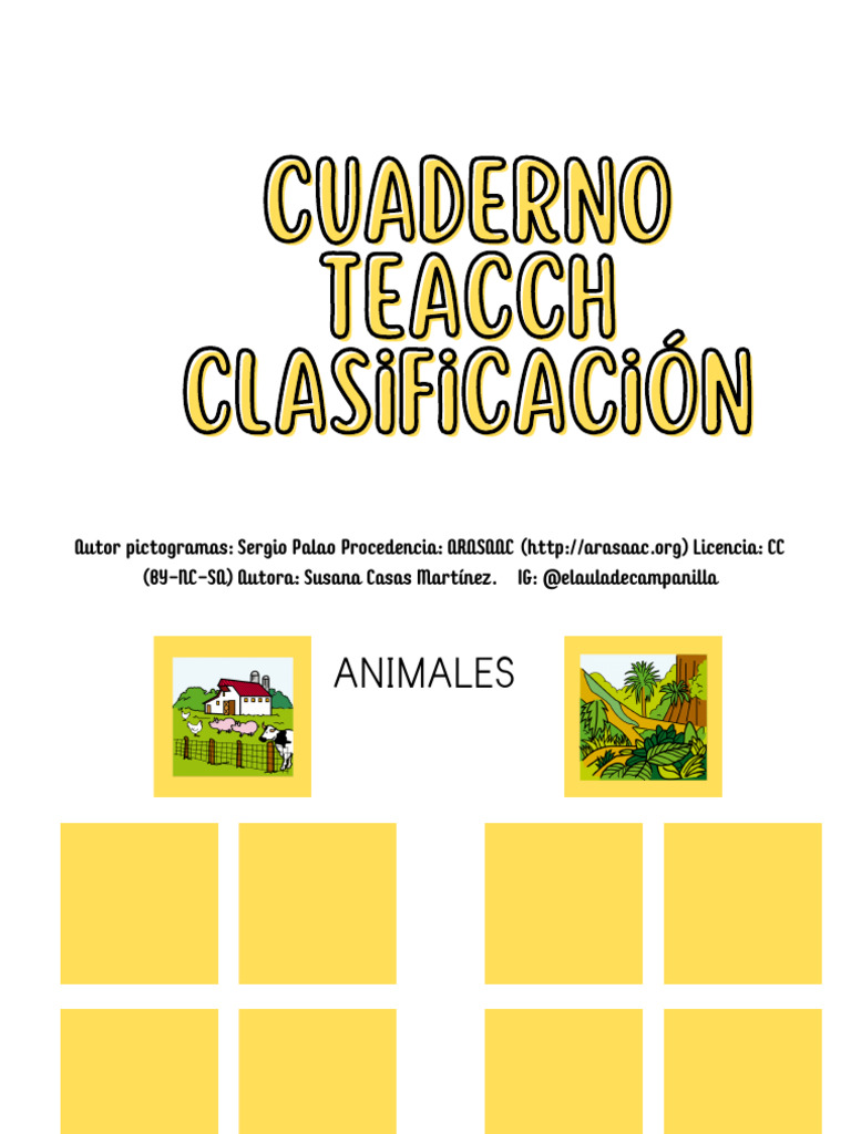 Cuaderno Teacch Clasificacion | PDF
