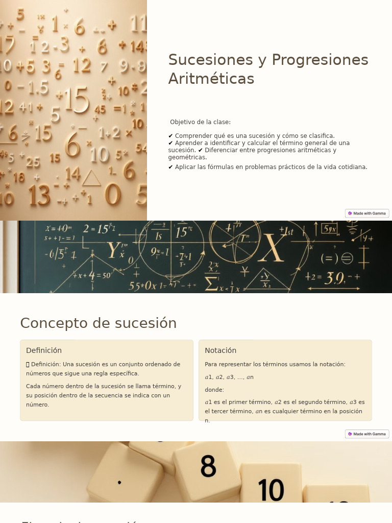 Sucesiones y Progresiones Aritmeticas y Geometricas | PDF | Secuencia | Matemáticas