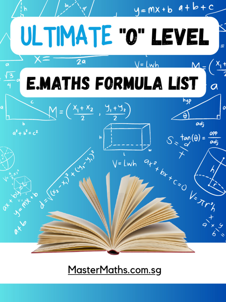 Ultimate _O_ Level E.maths Formula List 2 | PDF | Area | Acceleration