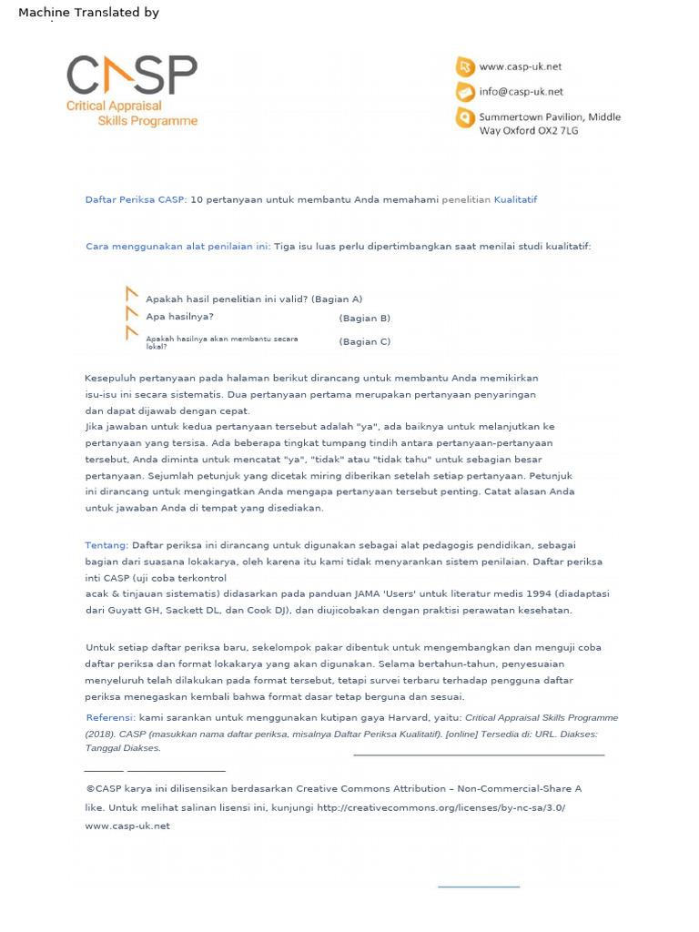 Casp Qualitative Studies Checklist Fillable | PDF