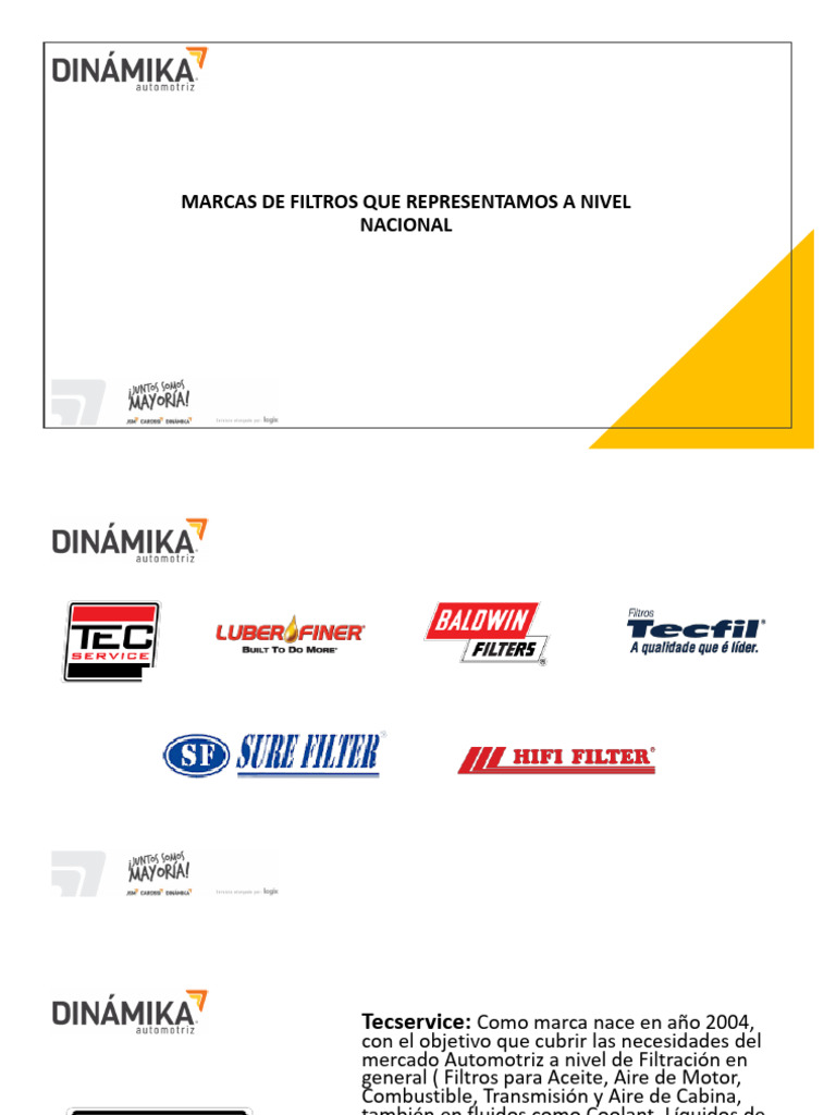 Marcas de Filtros Automotrices en México | PDF | Vehículo de motor