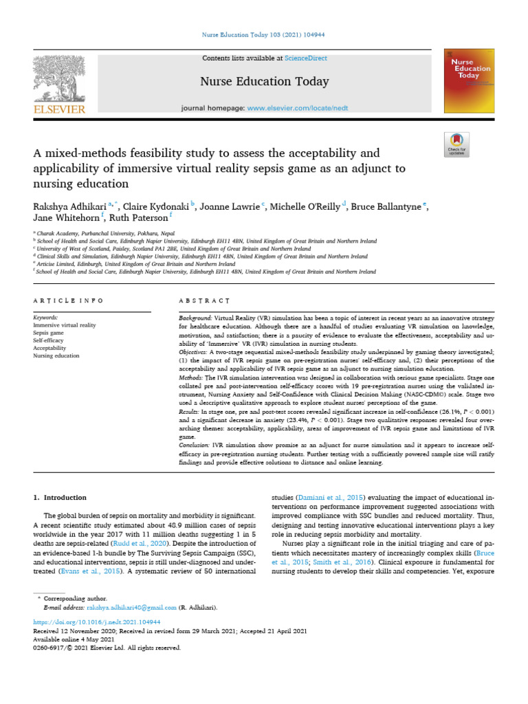 03. A mixed-methods feasibility study to assess the acceptability and ...
