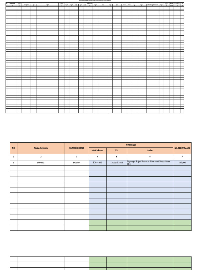 Format Rekap Pajak Belanja Bosp Dan Bosda Tahun 2024 | PDF