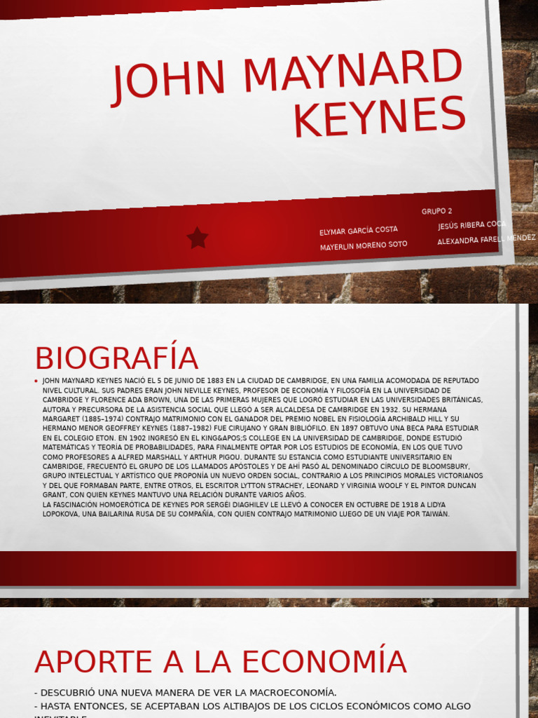 Biografía y Aportes de John Maynard Keynes | PDF | John Maynard Keynes ...