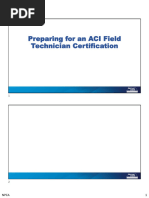 ACI Grade 1 Field Testing Practice Test | PDF | Concrete | Thermometer
