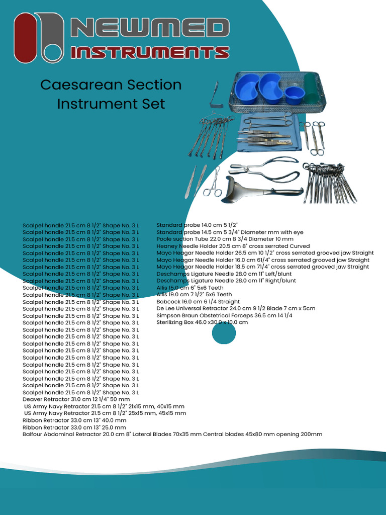 Caesarean Section Instrument Set | PDF