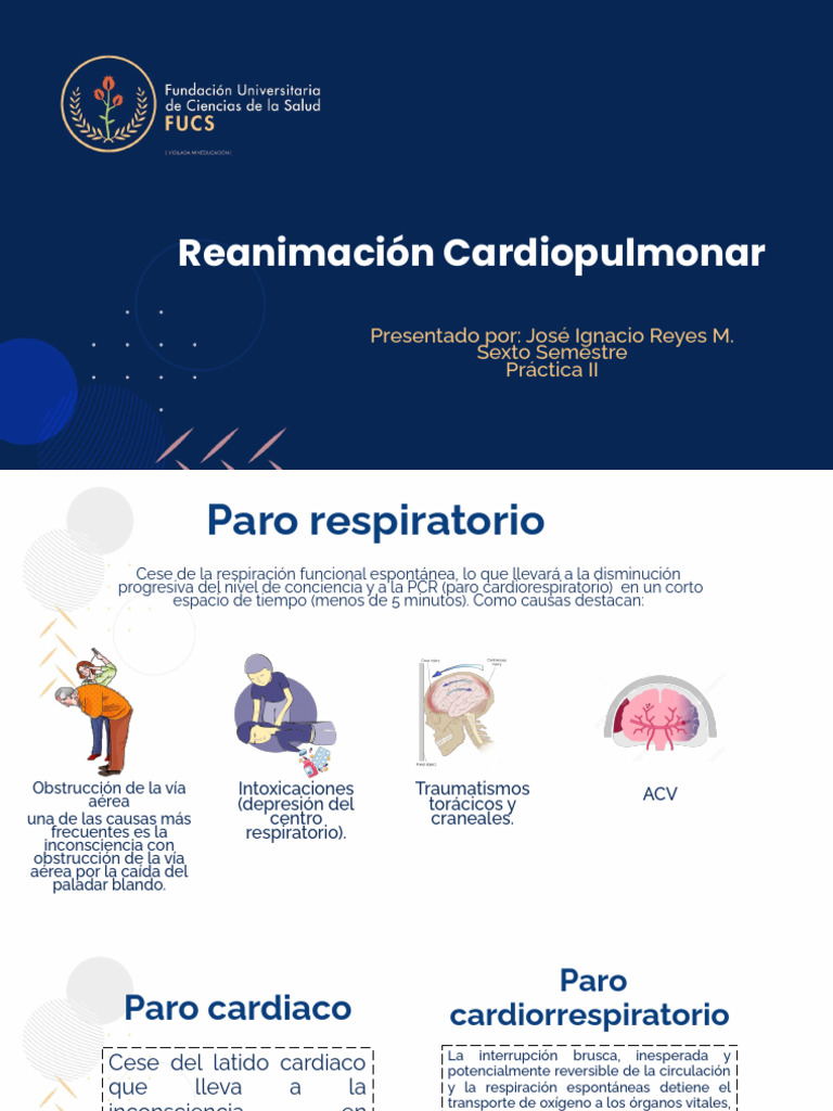 Reanimación Cardiopulmonar | PDF | Reanimación cardiopulmonar | Paro cardíaco