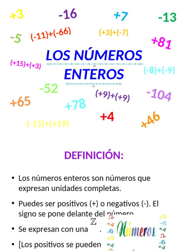 Introducción a los Números Enteros | PDF | Entero | Objetos matemáticos