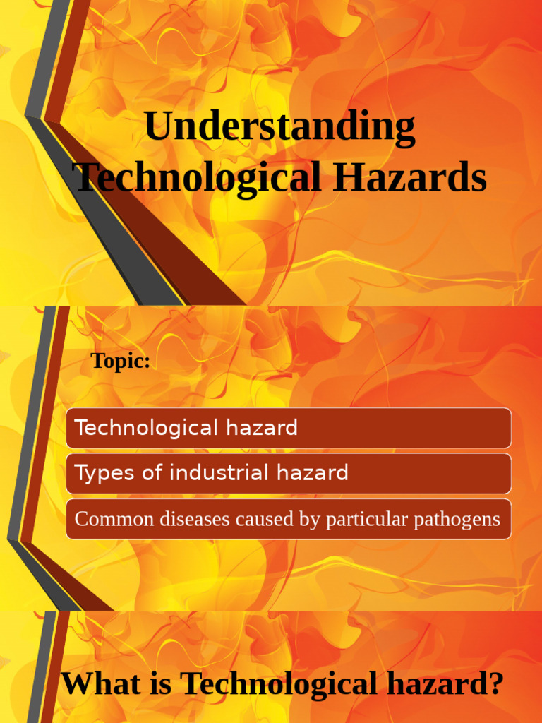Understanding Technological Hazards 4 | PDF | Hazards | Infection