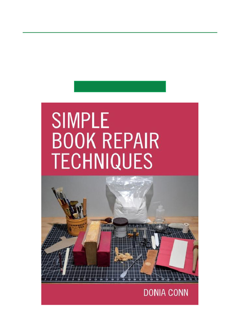Simple Book Repair Techniques Updated Edition Download | PDF