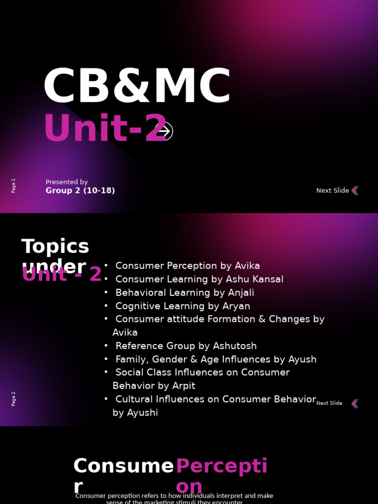 CB&MC Presentation | PDF | Learning | Attitude (Psychology)