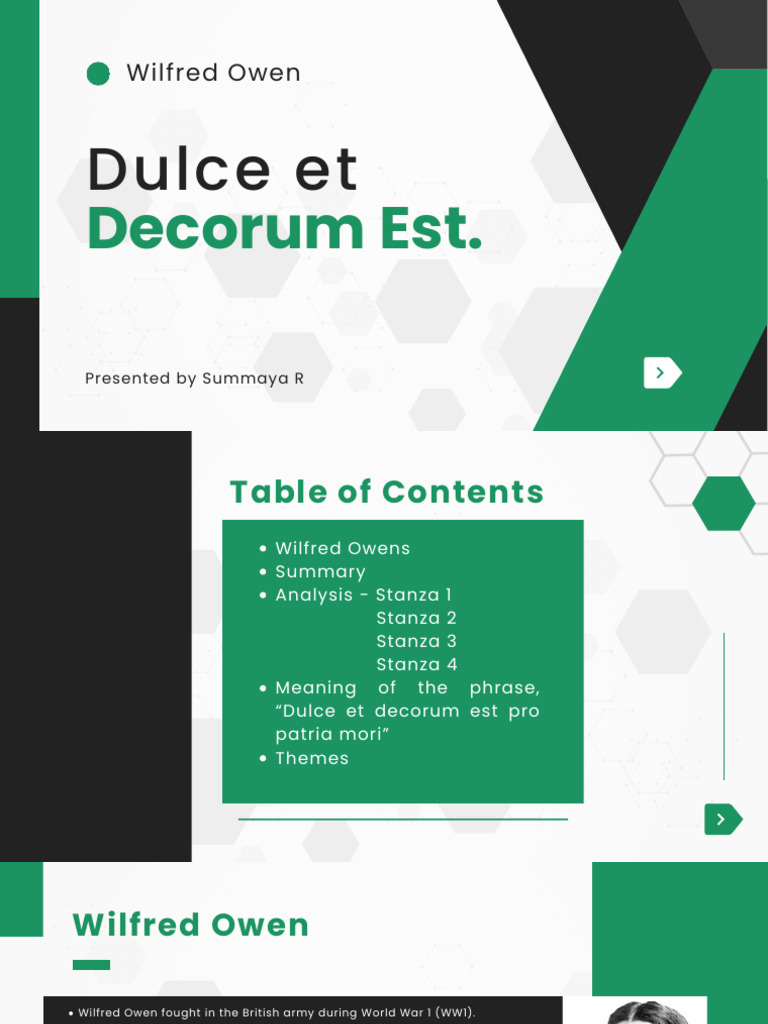 Dulce et Decorum Est. | PDF