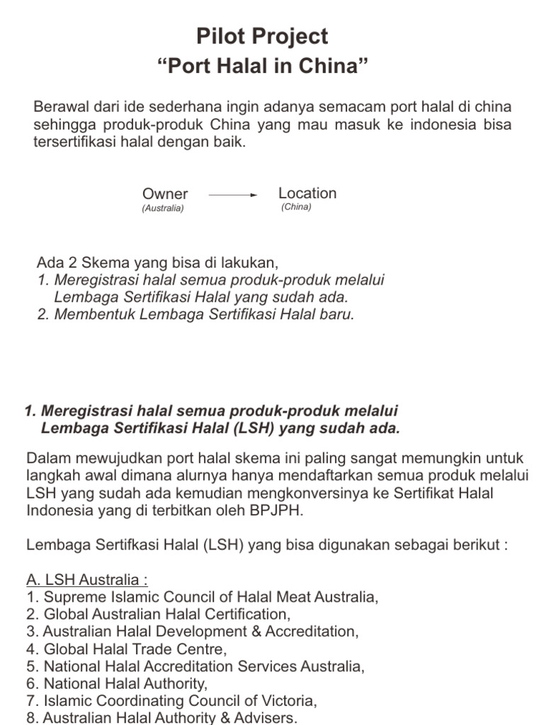Port Halal Pilot Project | PDF