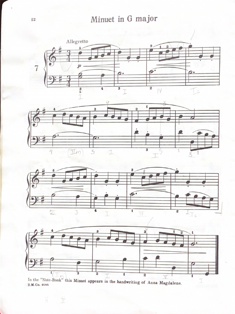 Minuet in G Major | PDF