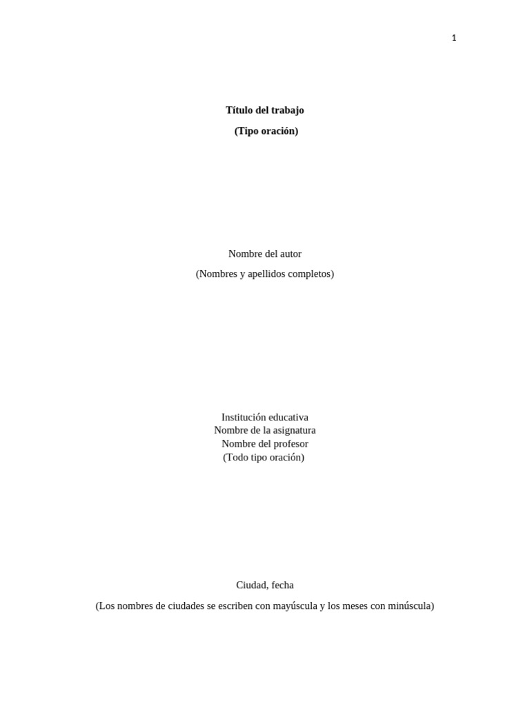 Modelo de Hoja Portada (Según Norma Apa 7a. Edición) (4) | PDF