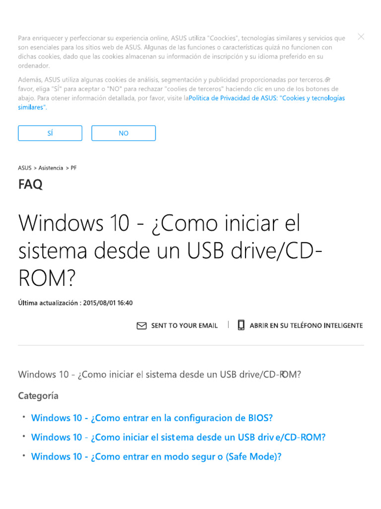 Botear Arranque en Portatiles Asus X455L | PDF