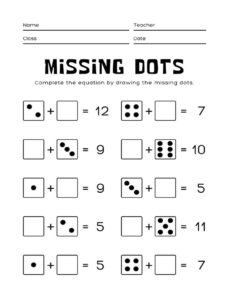 Black and White Addition Math Foundational Worksheet 1 Min | PDF