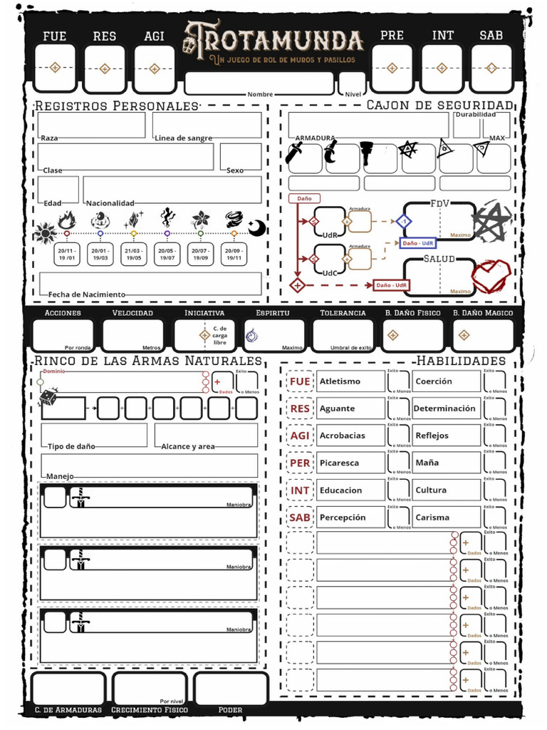 HojaDePersonaje | PDF