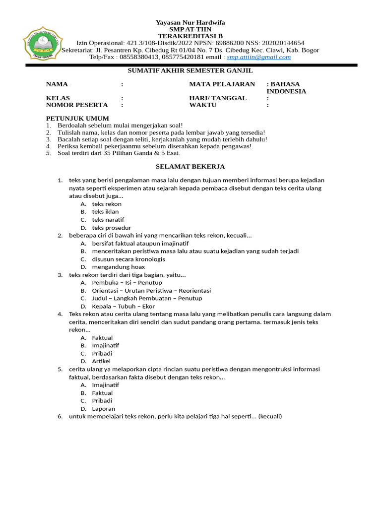 KOP PAS INDO IX | PDF