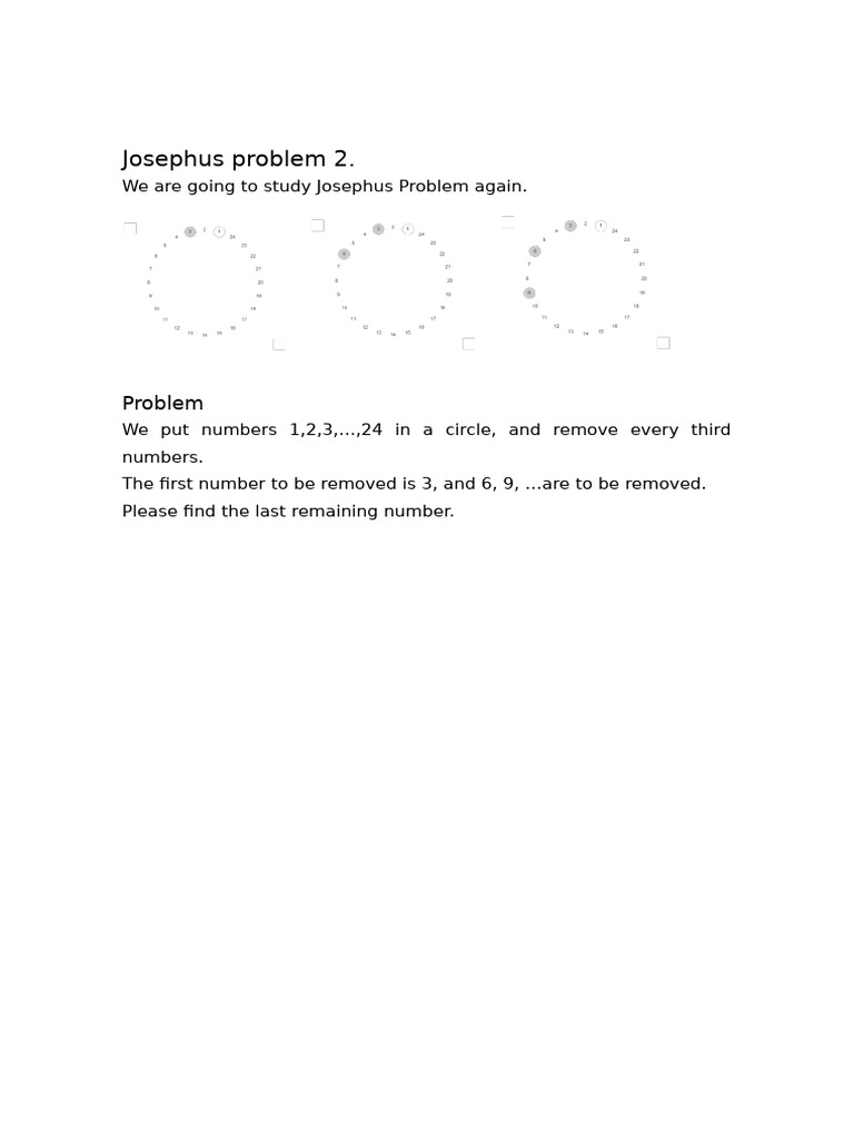 Josephus Problem | PDF