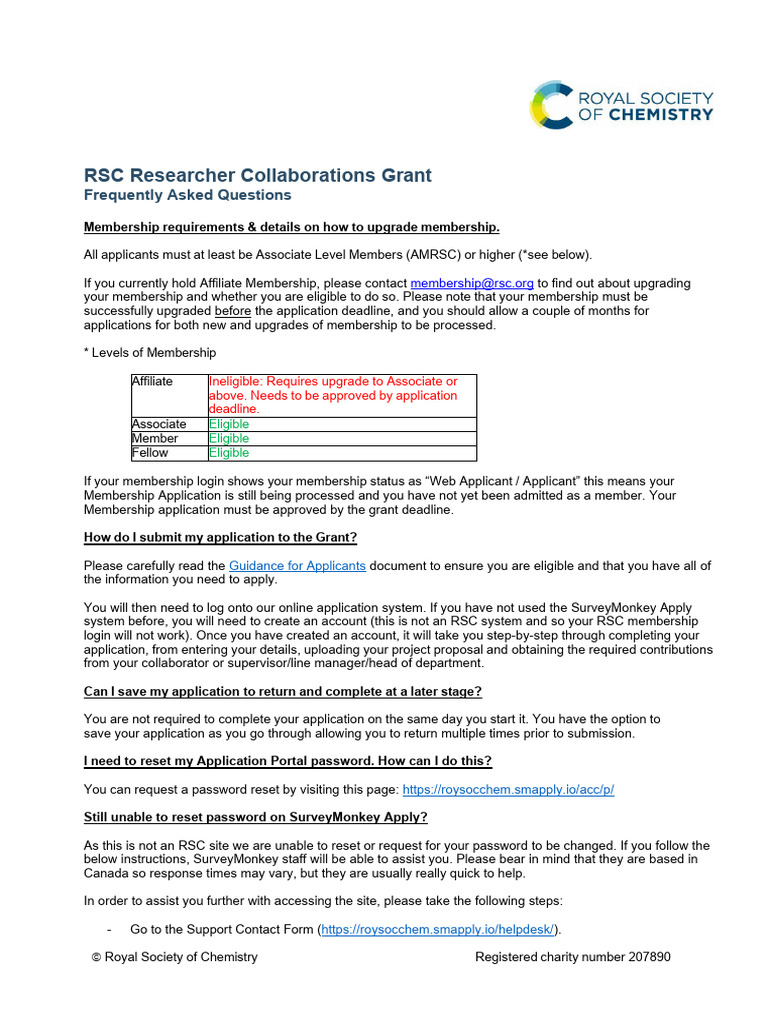 Researcher Collaborations Grant Faqs | PDF | Password